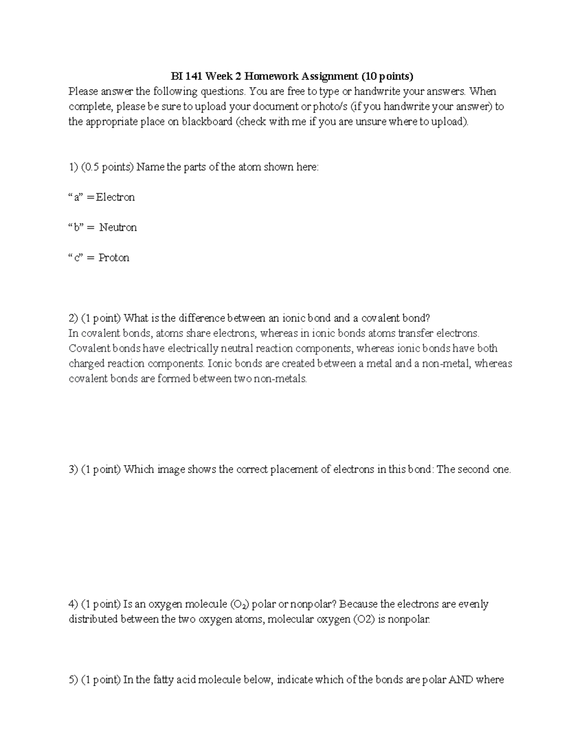 BI 141 Week 2 Homework Assignment - BI 141 Week 2 Homework Assignment ...