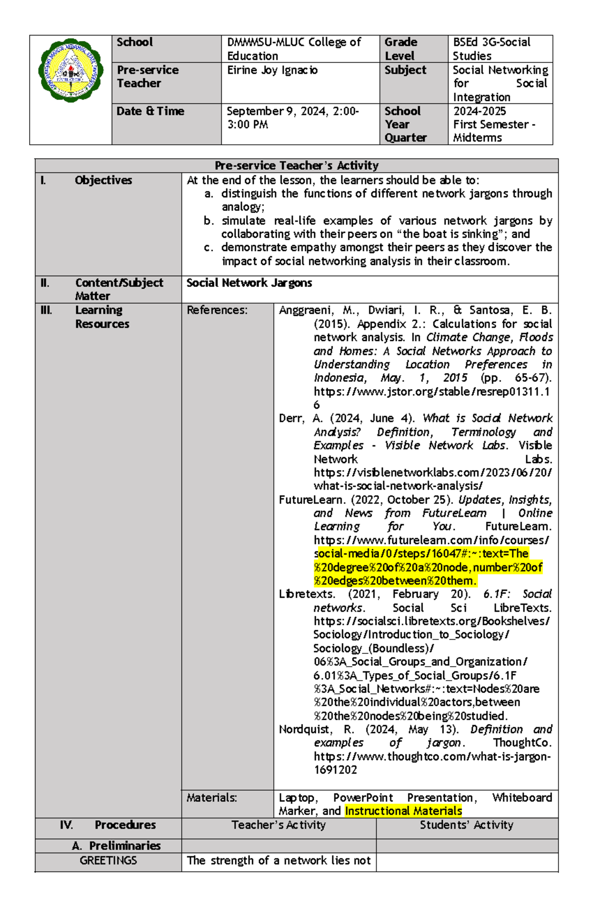 Sample Lesson PLAN 2F Should BE 7E - School DMMMSU-MLUC College of ...
