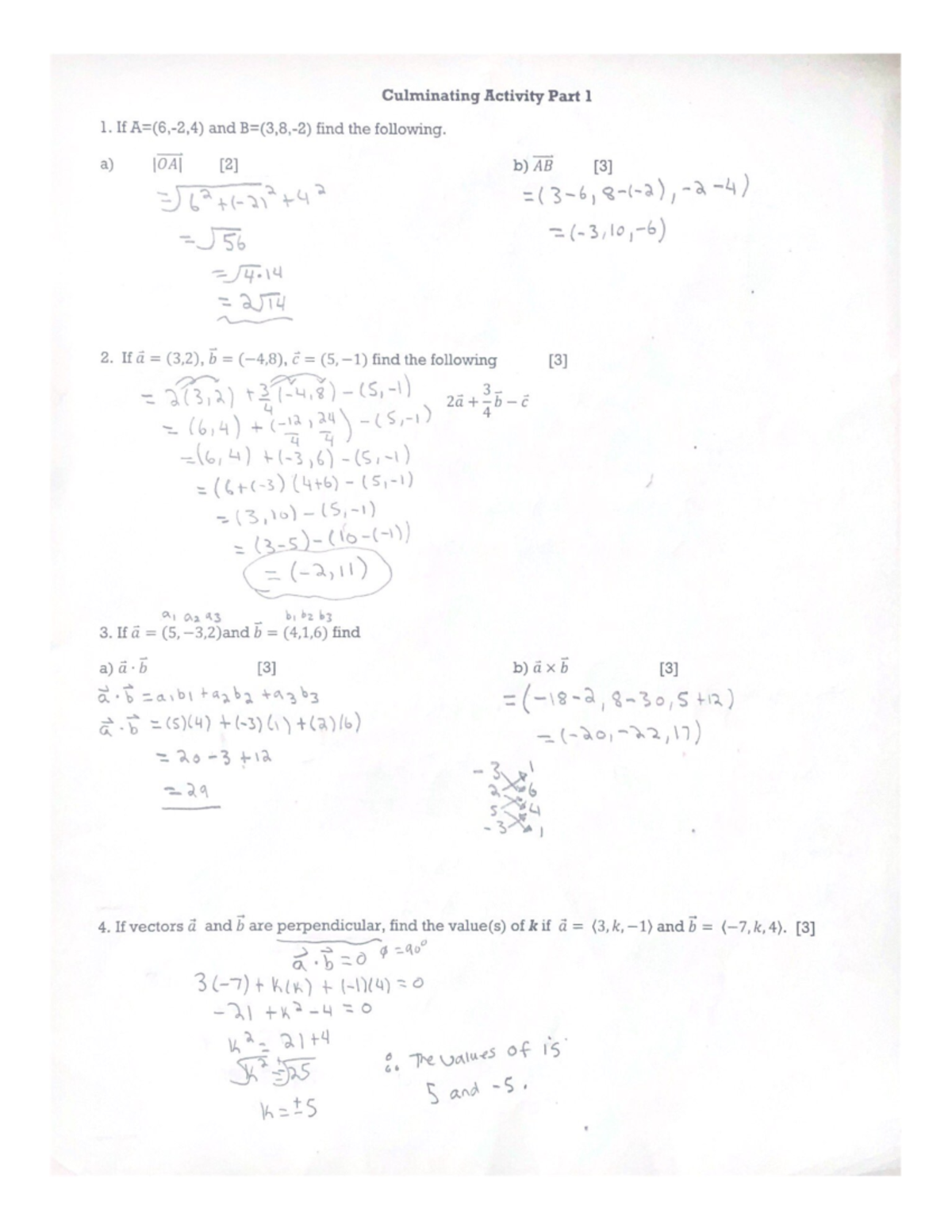 Culminating Part 1 - Full solutions to questions - MATH 1P06 - Studocu
