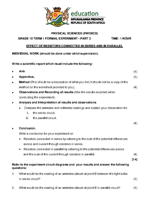 Experiment 1- Measurement of Length and Diamter using Vernier Caliper ...