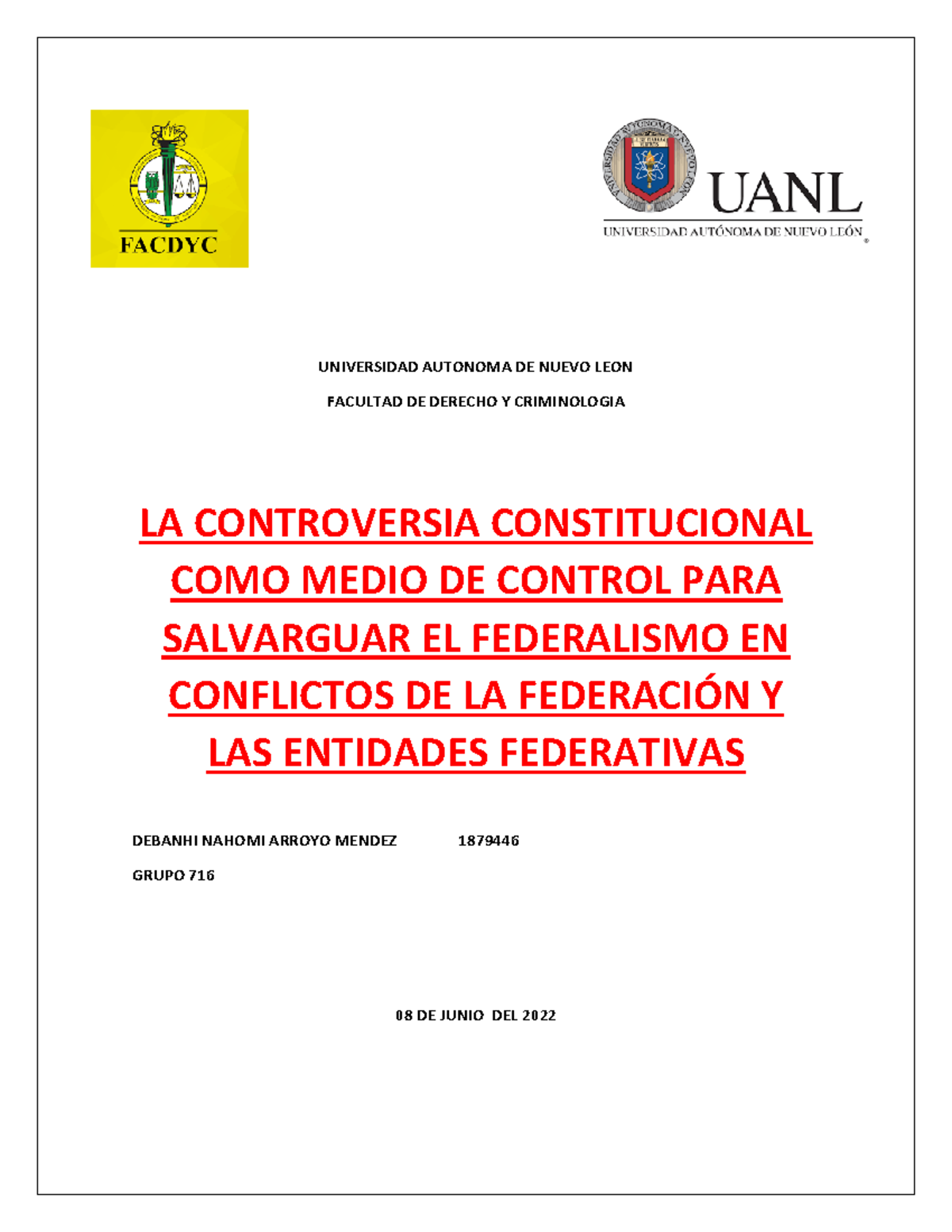Controversia Constitucional - En el derecho mexicano se denominan ...
