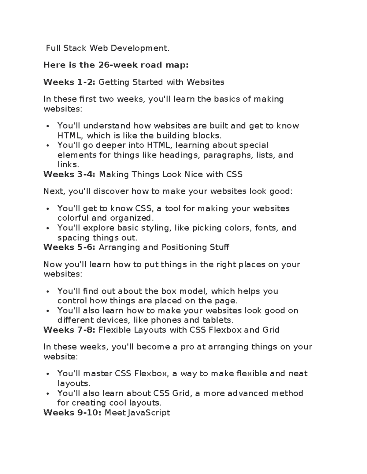 Full stack web devlpmnt Roadmap - Full Stack Web Development. Here is ...