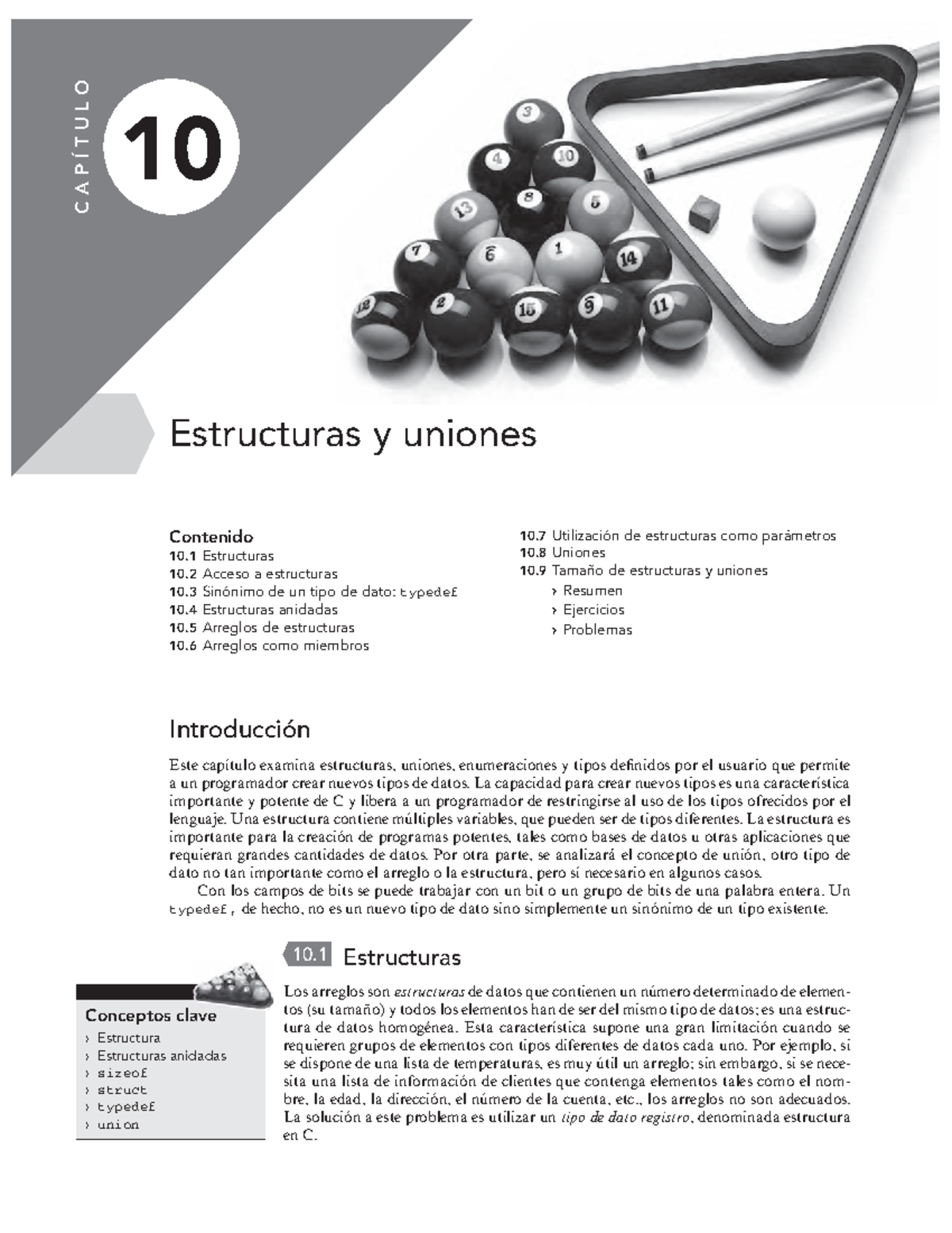 LO Programacion en C C Java y UML - Introducción ####### Este capítulo examina estructuras ...