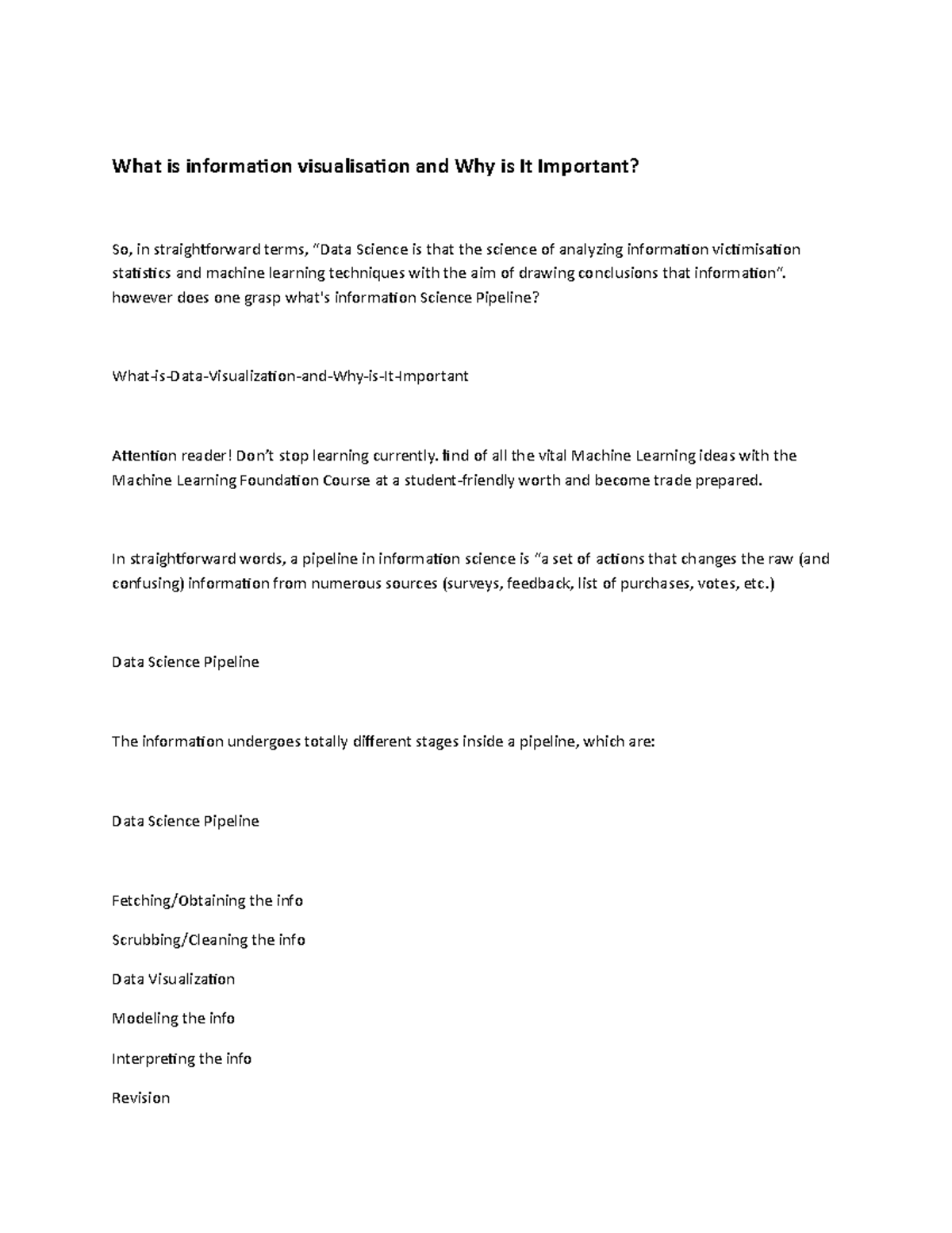 What is information visualisation and Why is It Important - however ...