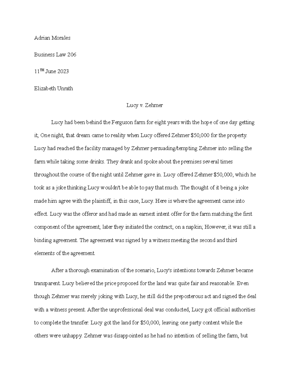 Module 6 assignment - Important - BUS206 - SNHU - Studocu