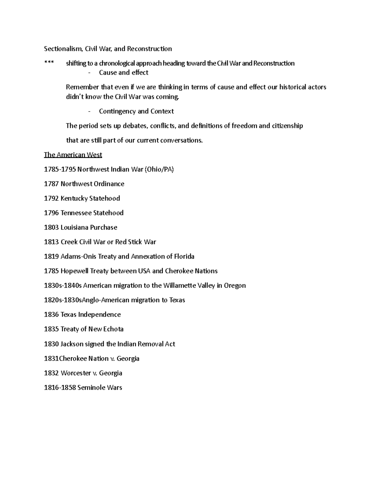 The West and the Problem of Texas and War with Mexico - Sectionalism ...