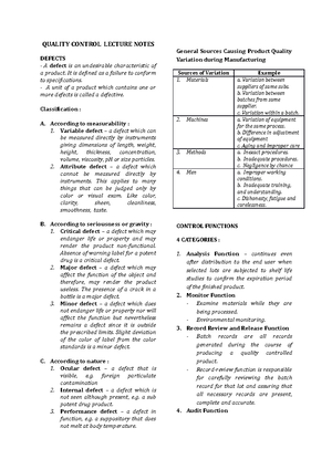The Contemporary World - Quality Control - Studocu
