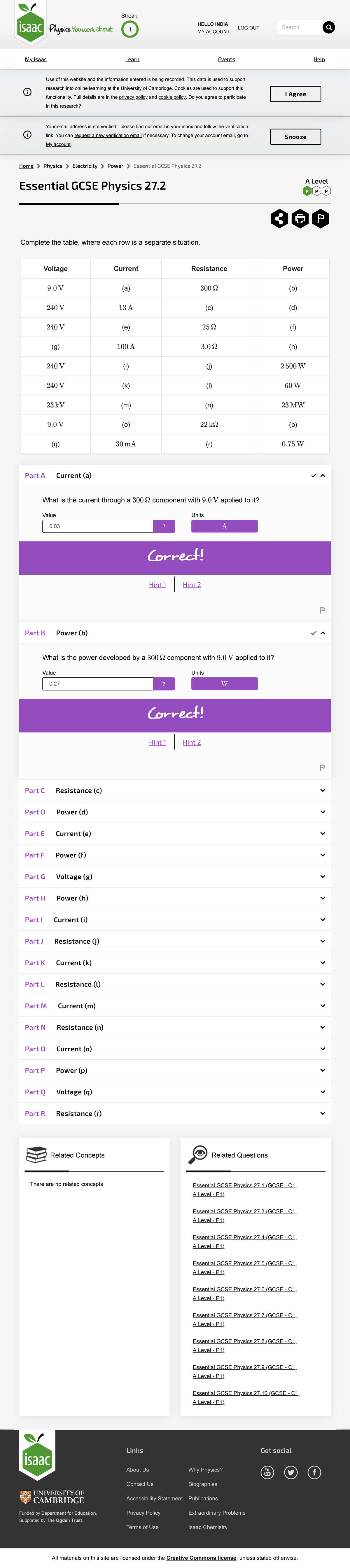 Essential GCSE Physics 27.2 — Isaac Physics - Home Physics Electricity ...