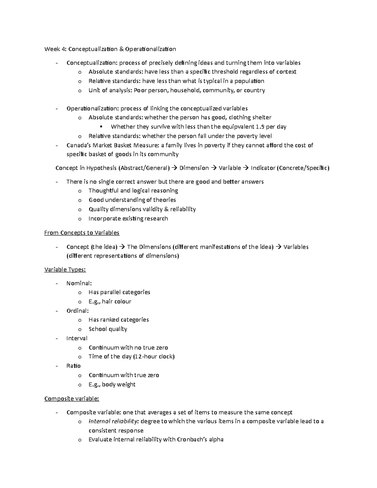 Week 4 - Week 4 - Week 4: Conceptualization & Operationalization ...