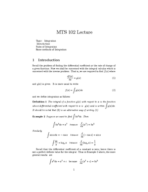 [Solved] Elements of culture - Mathematical foundation (MTS 201) - Studocu