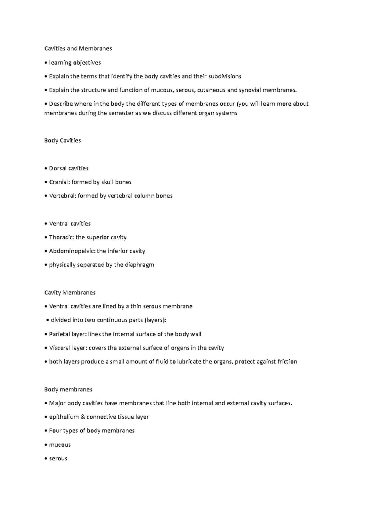 Cavities and Membranes - Cavities and Membranes learning objectives ...