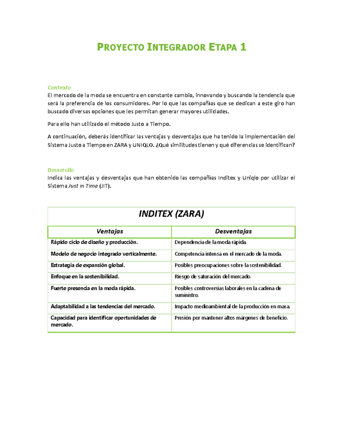 Proyecto Integrador etapa 1 - PROYECTO INTEGRADOR ETAPA 1 Contexto El mercado de la moda se ...