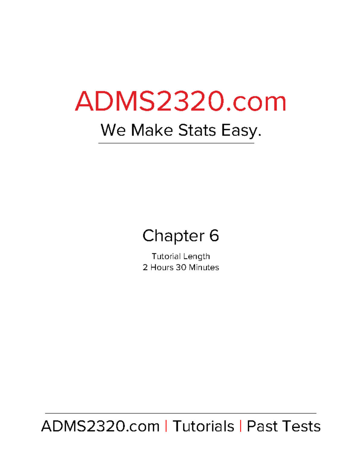 Chapter 6 File ID 62951 - Warning: TT: undefined function: 32 ADMS2320 We Make Stats Easy ...