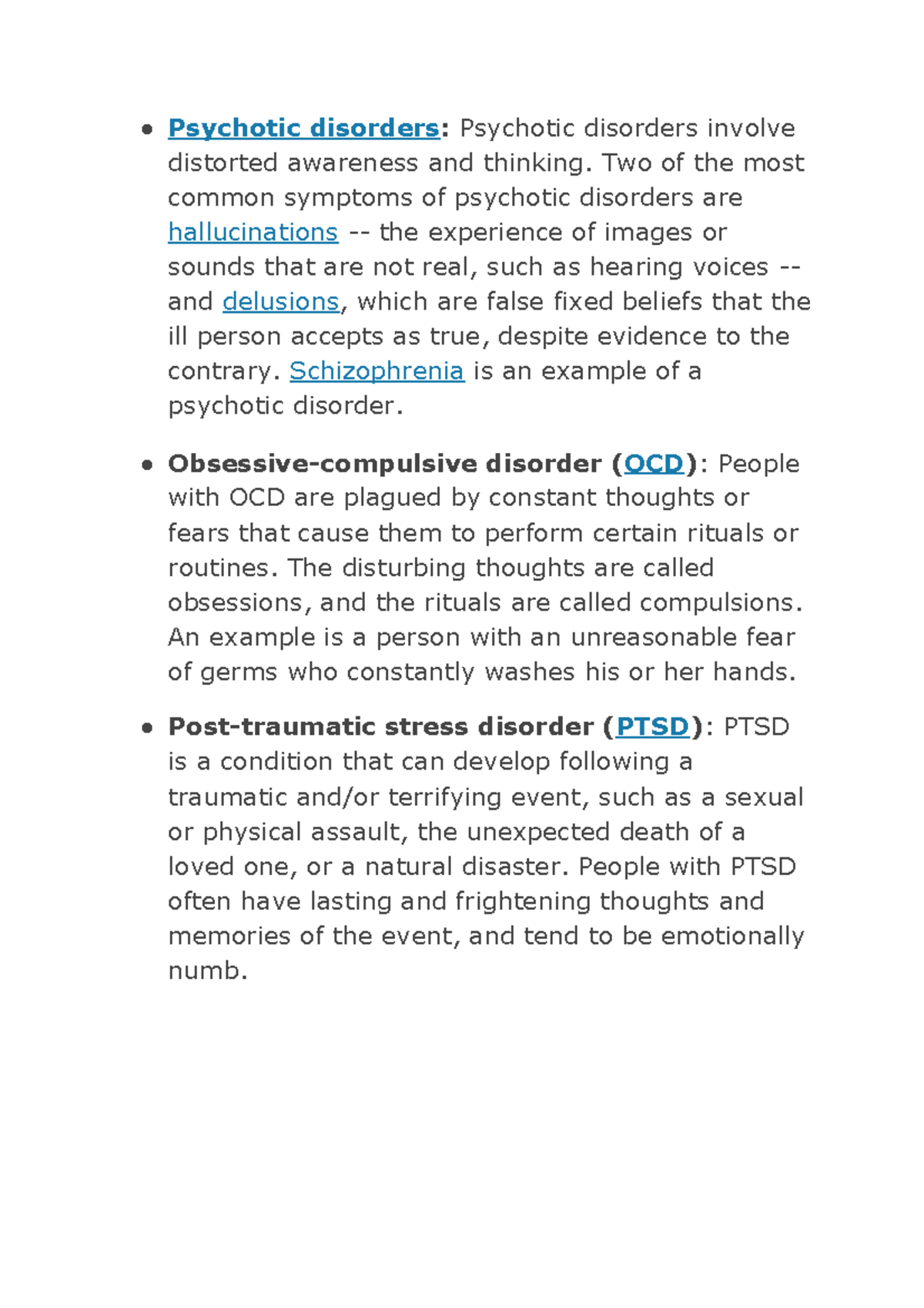 Presentation - Mental illness - Psychotic disorders: Psychotic ...