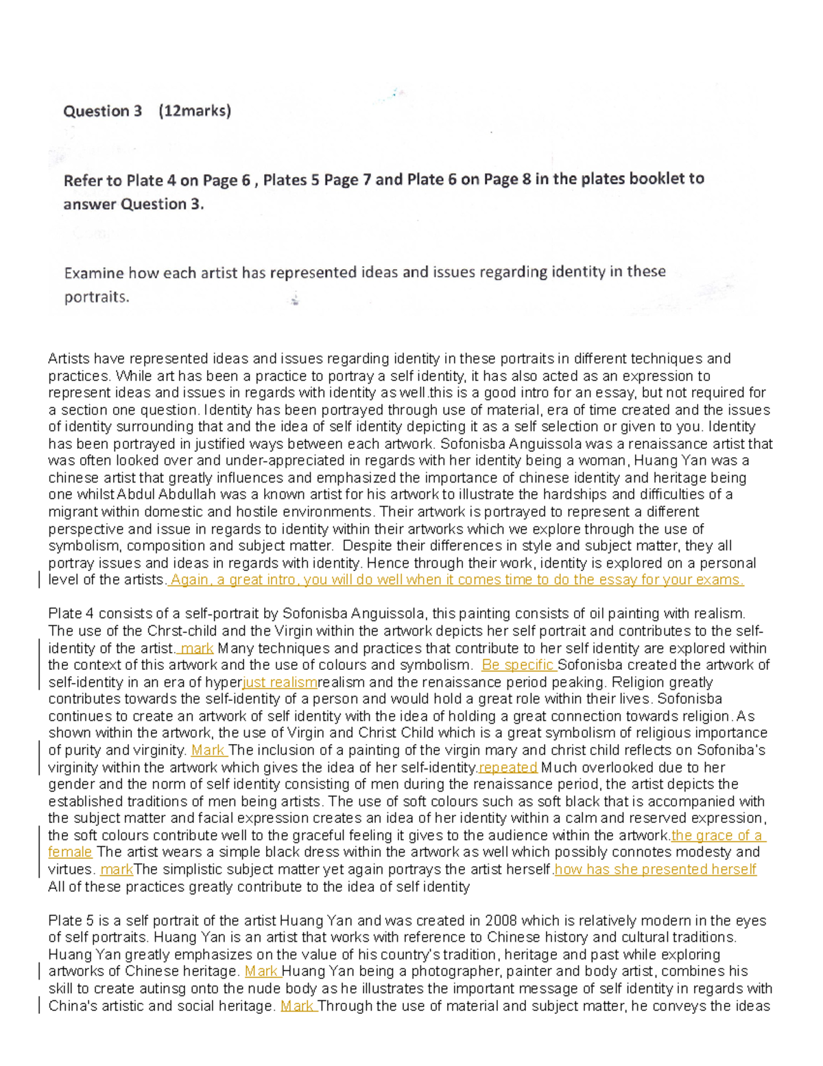 Visual Arts Essay - 12220 - Studocu