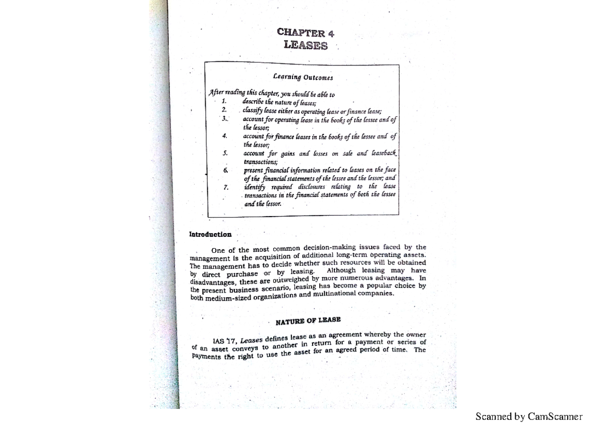 Chapter-04-Leases - Lecture notes on Leases - Accountancy - Studocu