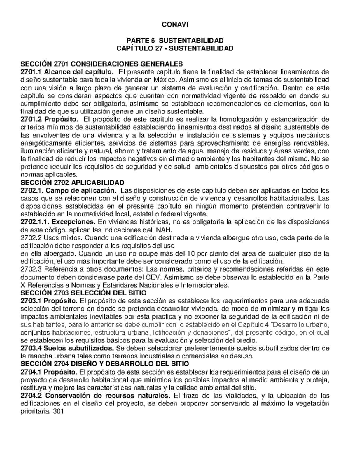 2.- Anexo 1 Conavi - med - CONAVI PARTE 6 SUSTENTABILIDAD CAPÍ TULO 27 - SUSTENTABILIDAD SECCIÓN ...