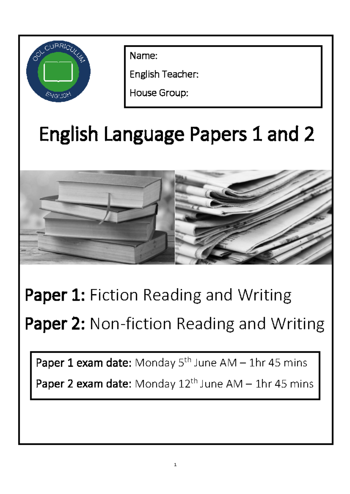 Exam practice for English Language - English Language Papers 1 and 2 ...