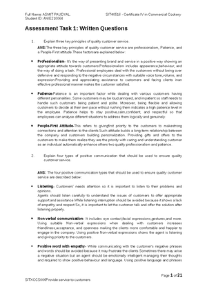 Case study scenarios Solved Answers - Case study scenarios and ...