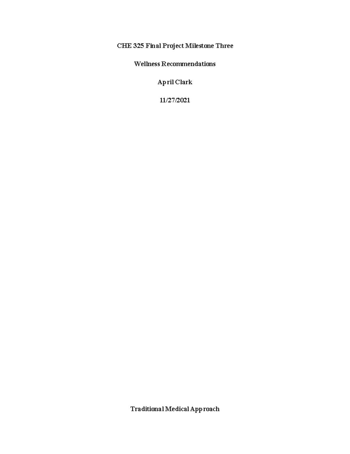 CHE 325 Final Project Milestone Three - Paula did not follow through ...