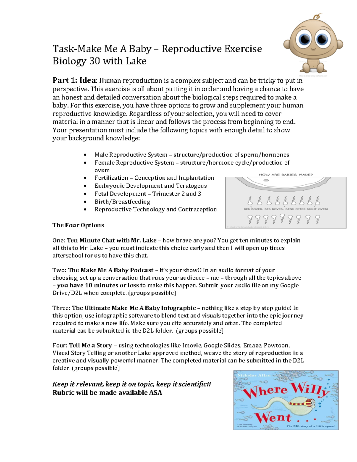 Make Me A Baby – Reproductive Exercise Fall 2023 - Task-Make Me A Baby ...