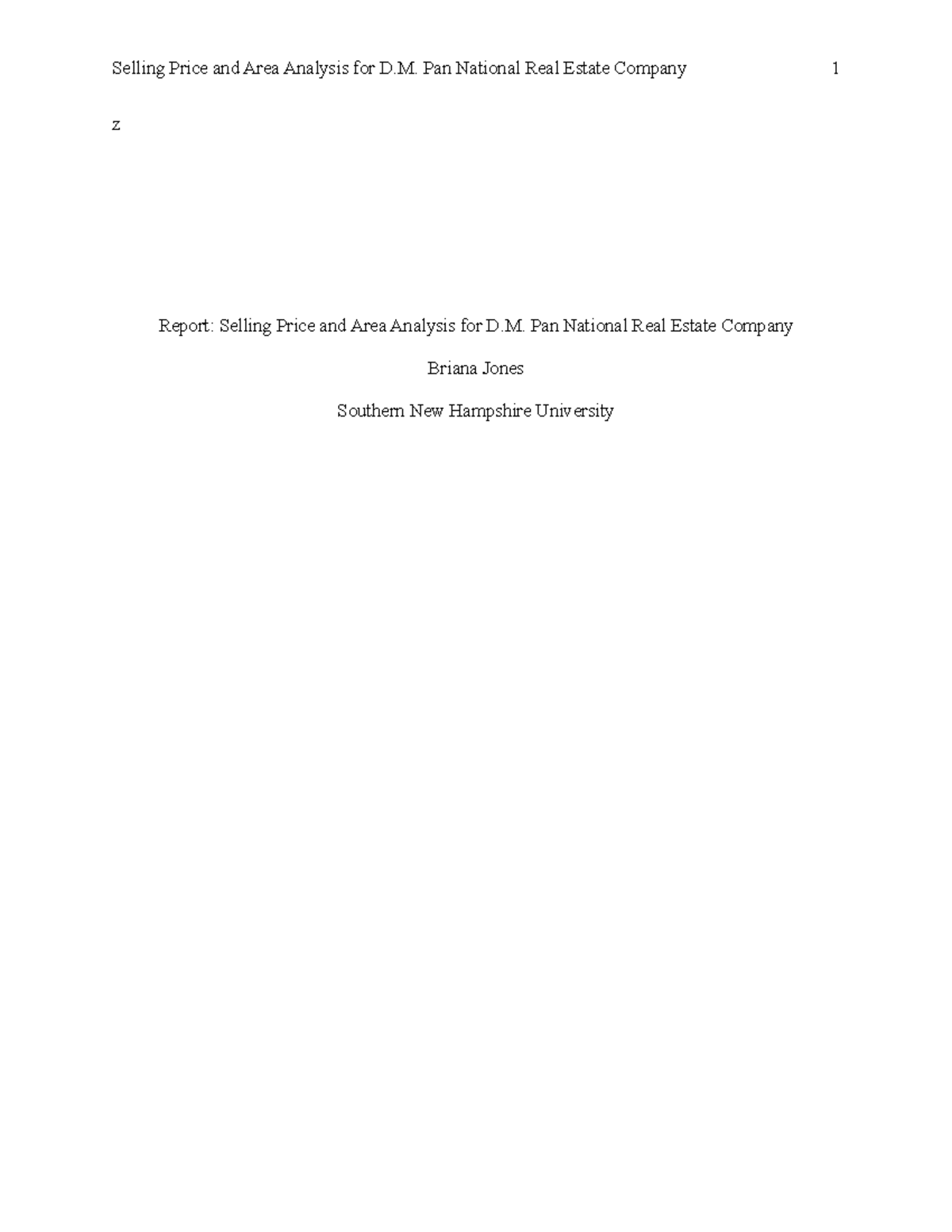 Briana Jones MAT 240 Module Two Assignment Template - Selling Price and ...
