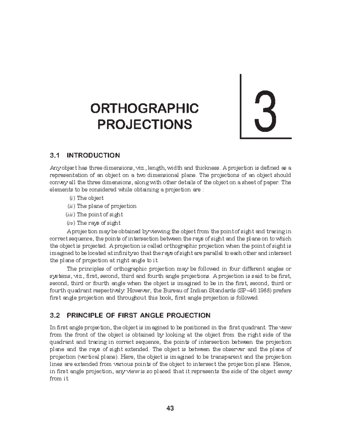 Machine Drawing-2 - Complete notes on orthographic projections - 43 3 ...