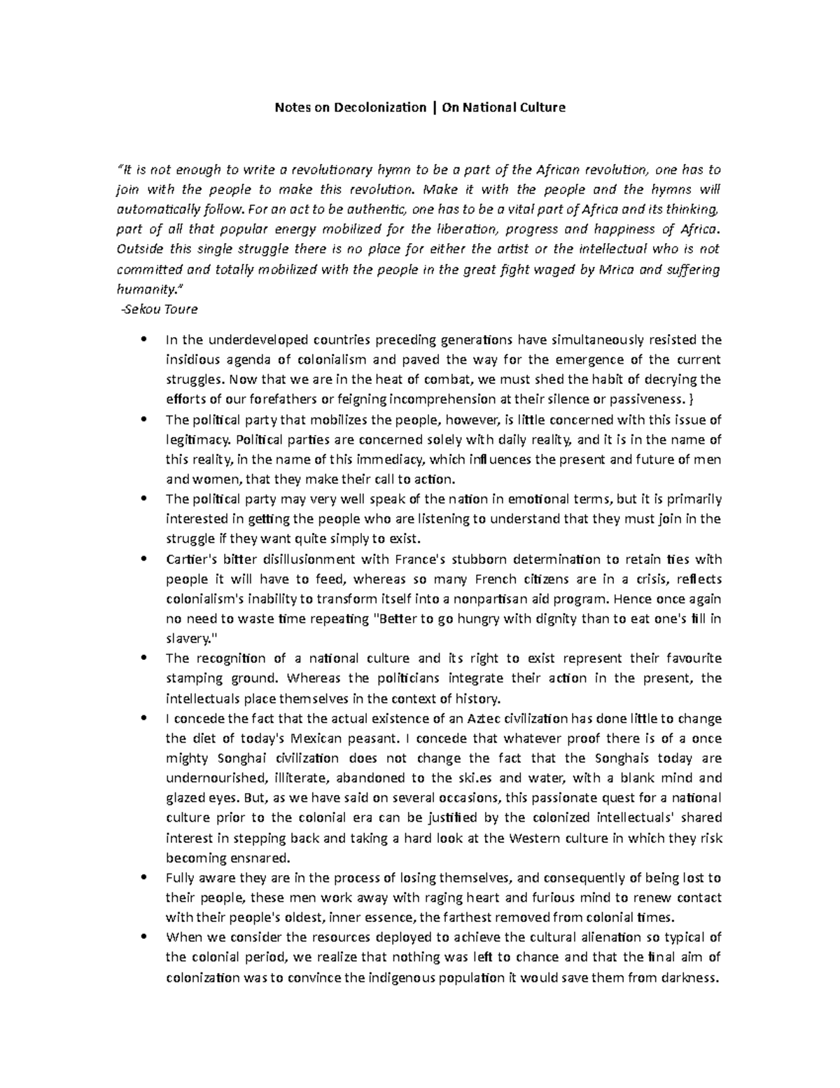 06 On National Culture - Geography and decolonization - Notes on ...