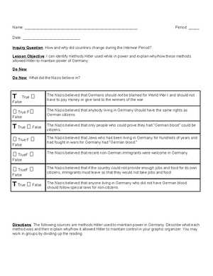 Global Regents Prep Enduring Issue Documents - Part III (Question 35 ...