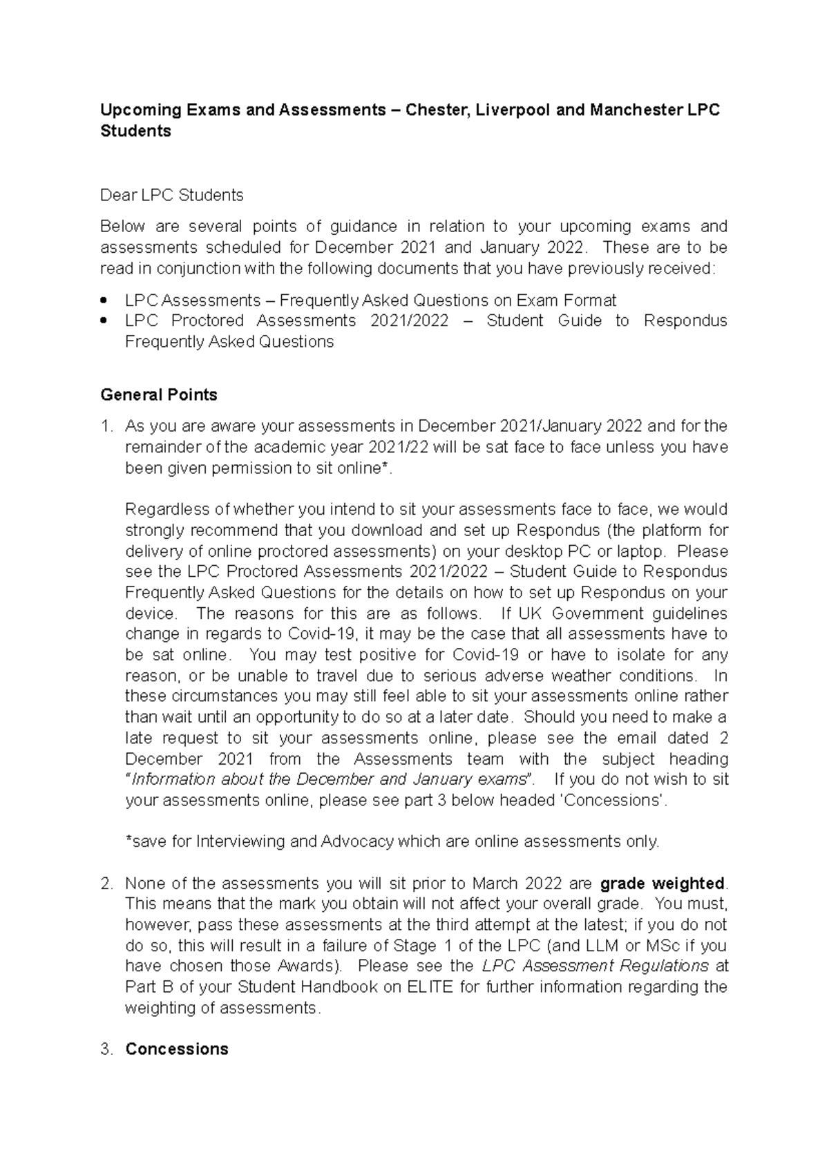 Upcoming LPC Assessments - Dec 21 and Jan 22 - Fv - Upcoming Exams and ...