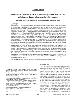 Evolution of occlusion and temporomandibular disorder in orthodontics ...