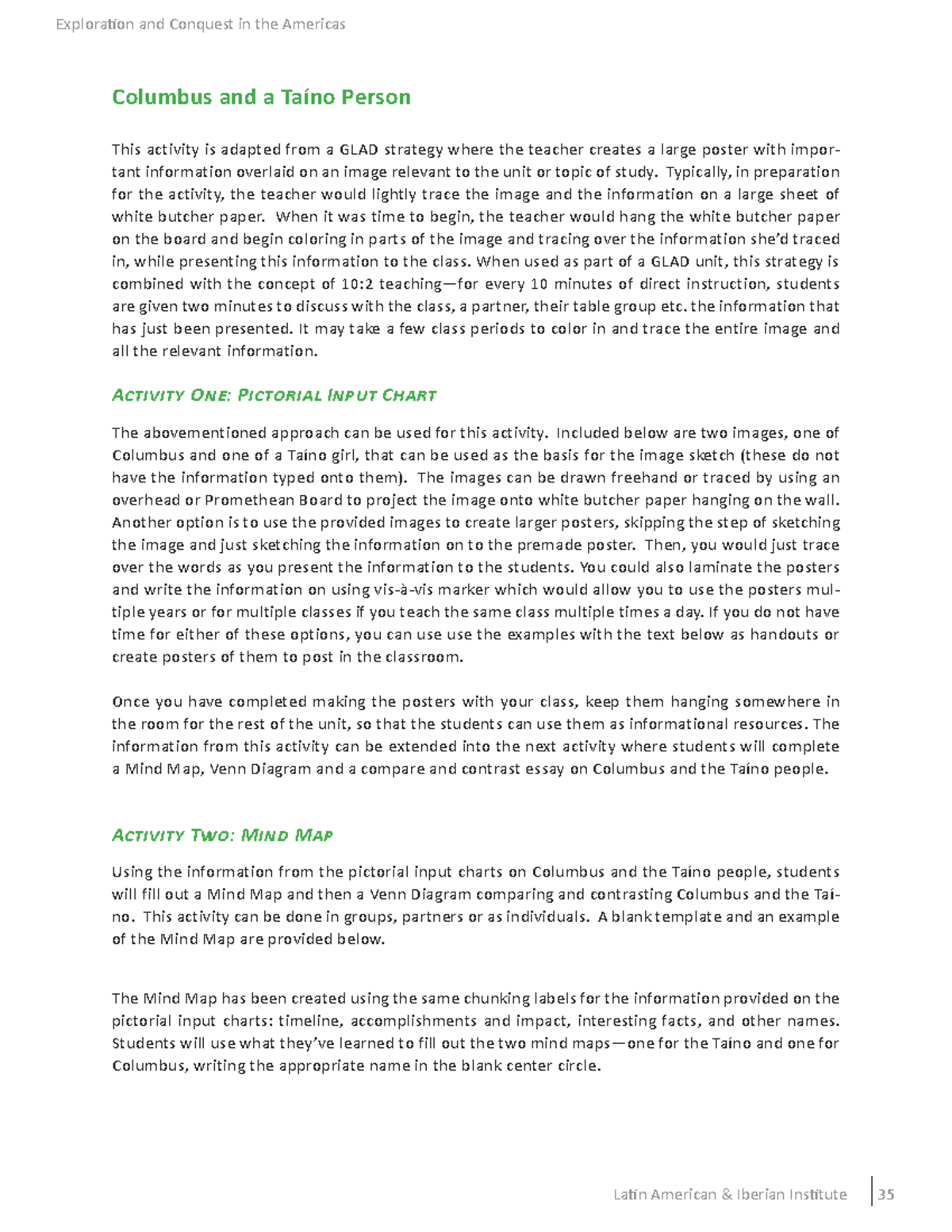 Columbus and a taino person - Latin American & Iberian Institute 35 ...