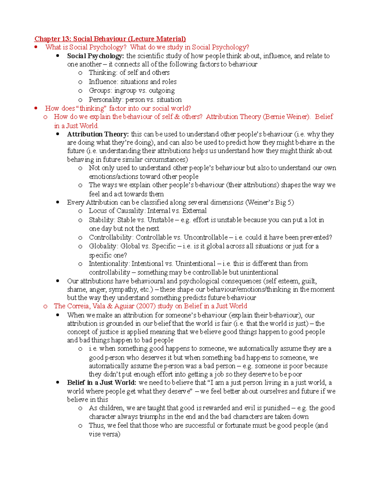 1002 Final Exam Study Guide - Chapter 13: Social Behaviour (Lecture ...