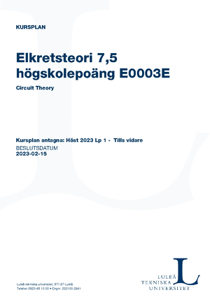 Simulering 3 - E0003E Elkretsteori 2019-11- Simulering 3 – OP-förstärkare Syftet med - Studocu