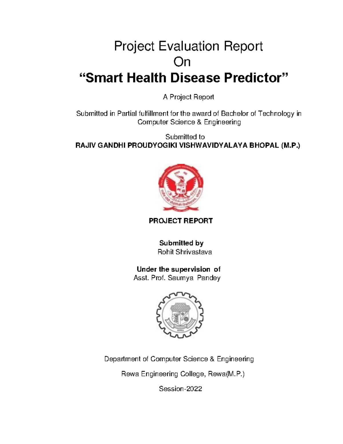 Rohit Cse Dataminind Project Project Evaluation Report On