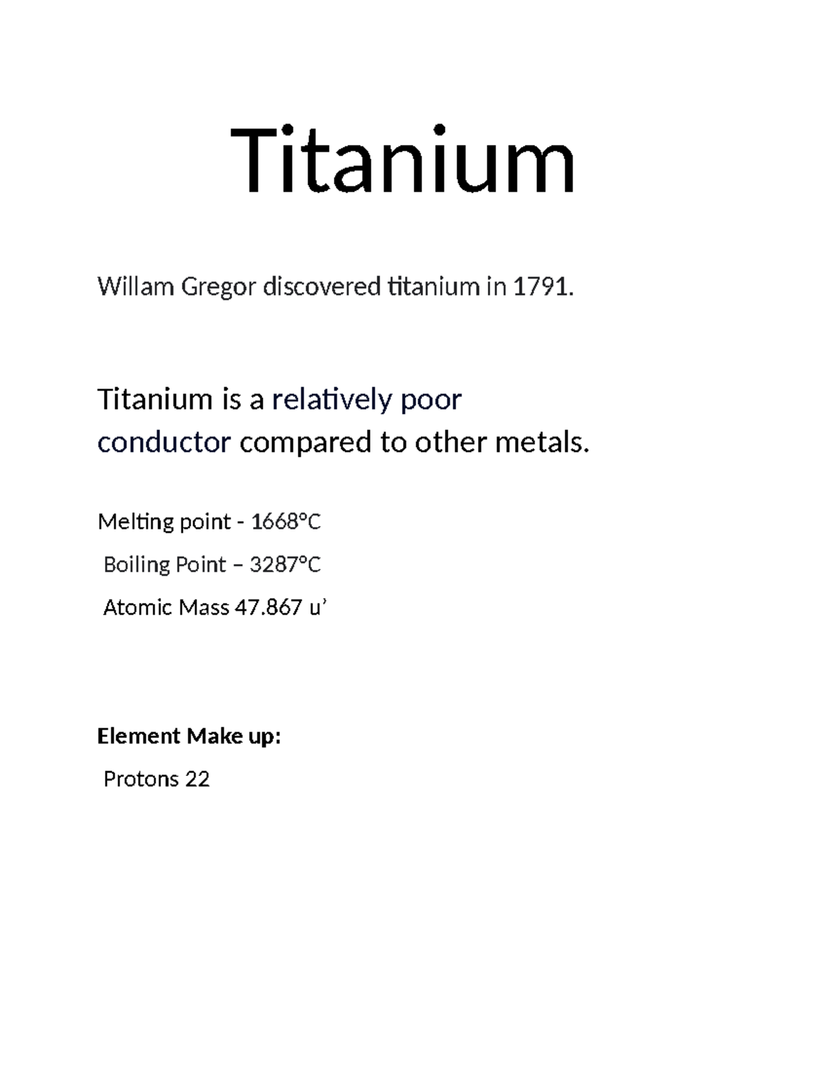Titanium - it can help you - Titanium Willam Gregor discovered titanium ...