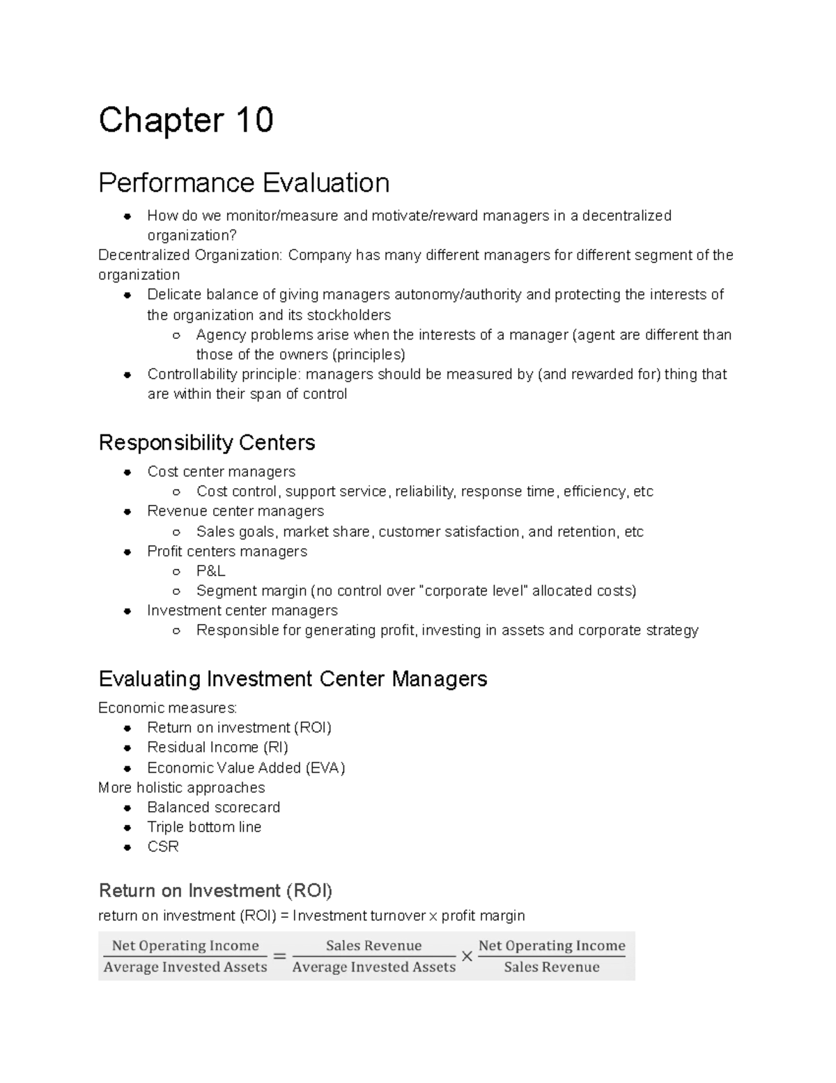 Chapter 10 - Chapter 10 Performance Evaluation How do we monitor/measure and motivate/reward ...