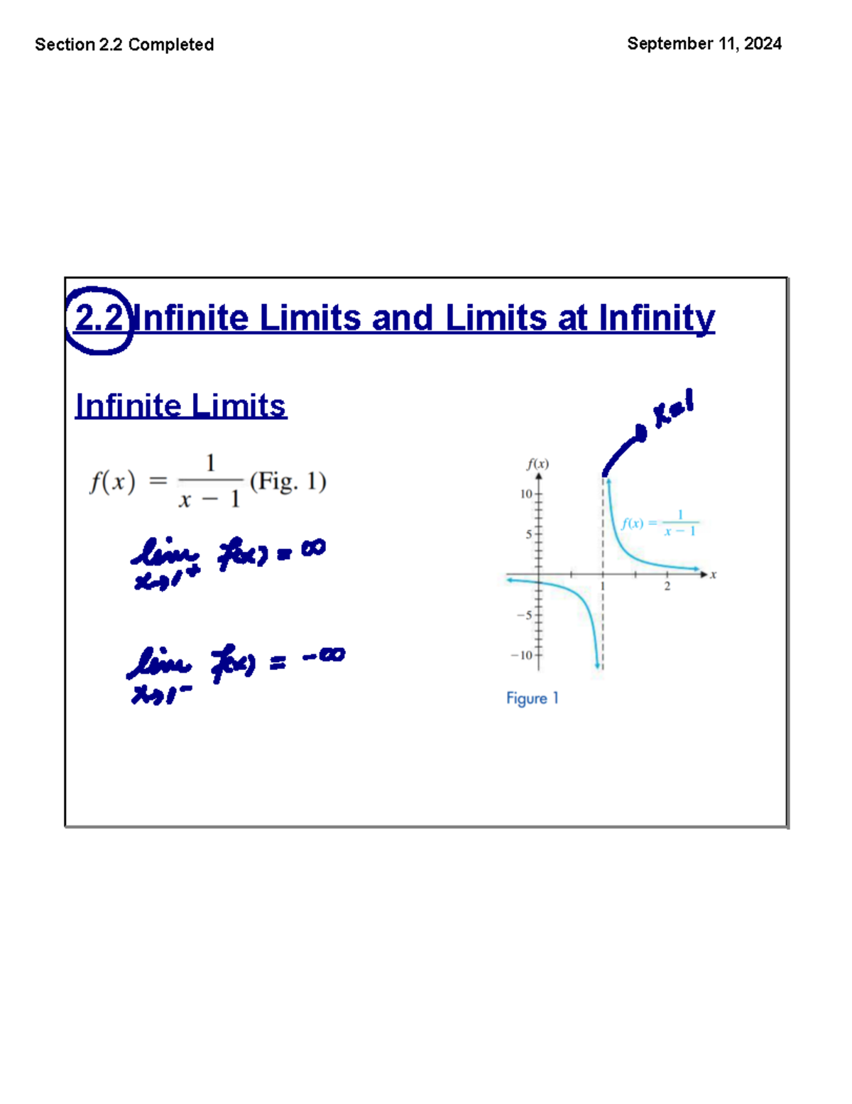 Infinite limits and limits at infinity - MATH 209 - 2. 2 Infinite Limits and Limits at Infinity ...