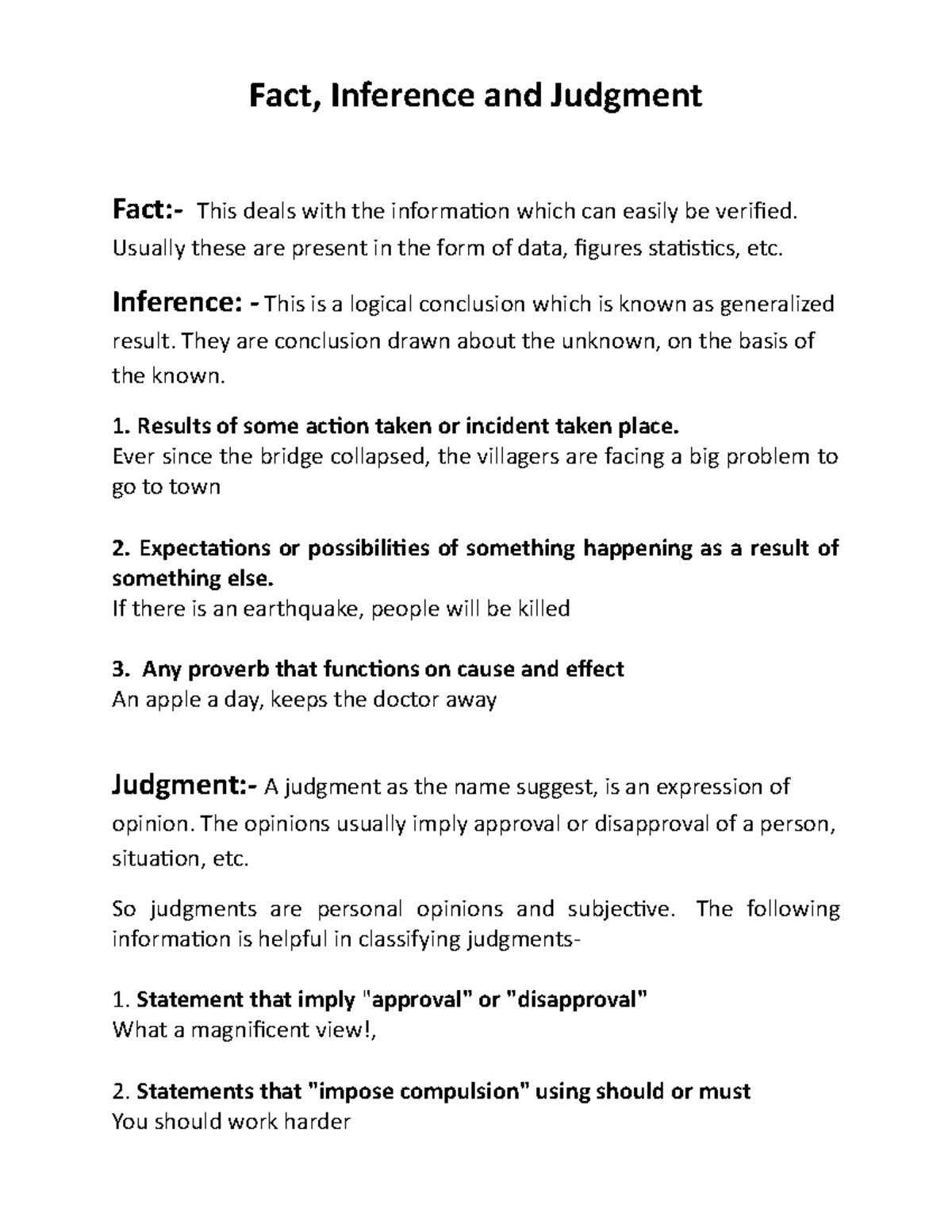 FIJ Session - pizza website - Fact, Inference and Judgment Fact:- This ...