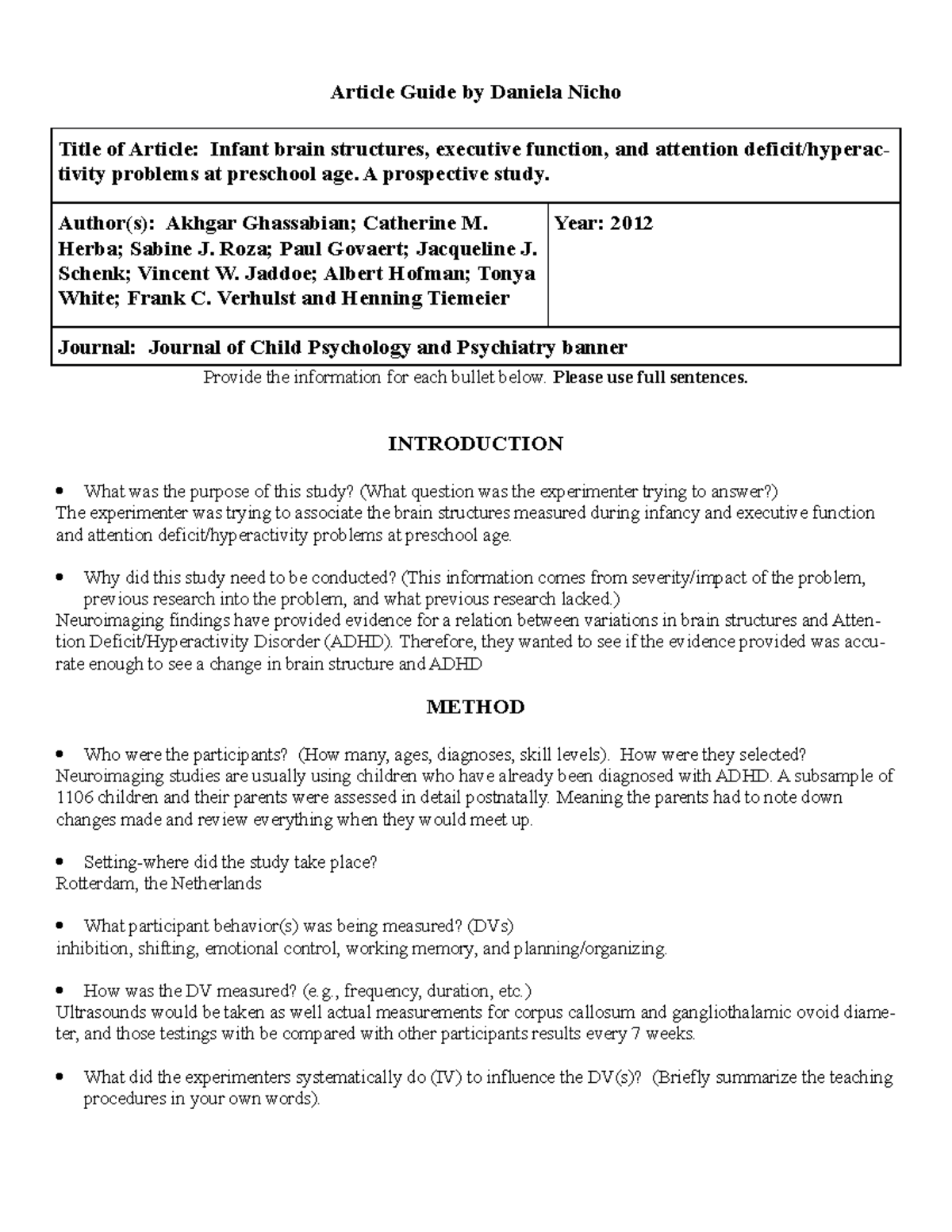 PS 207 Article Guide - n/a - Article Guide by Daniela Nicho Title of ...