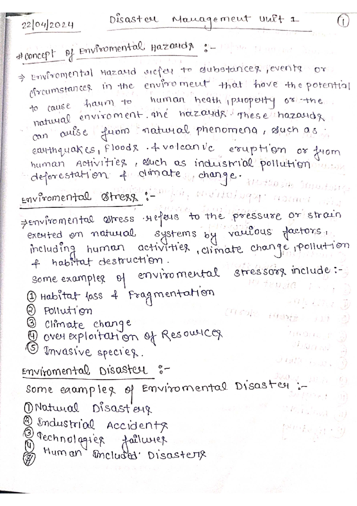 Vishwajeet Singh disaster notes - disaster management - Studocu