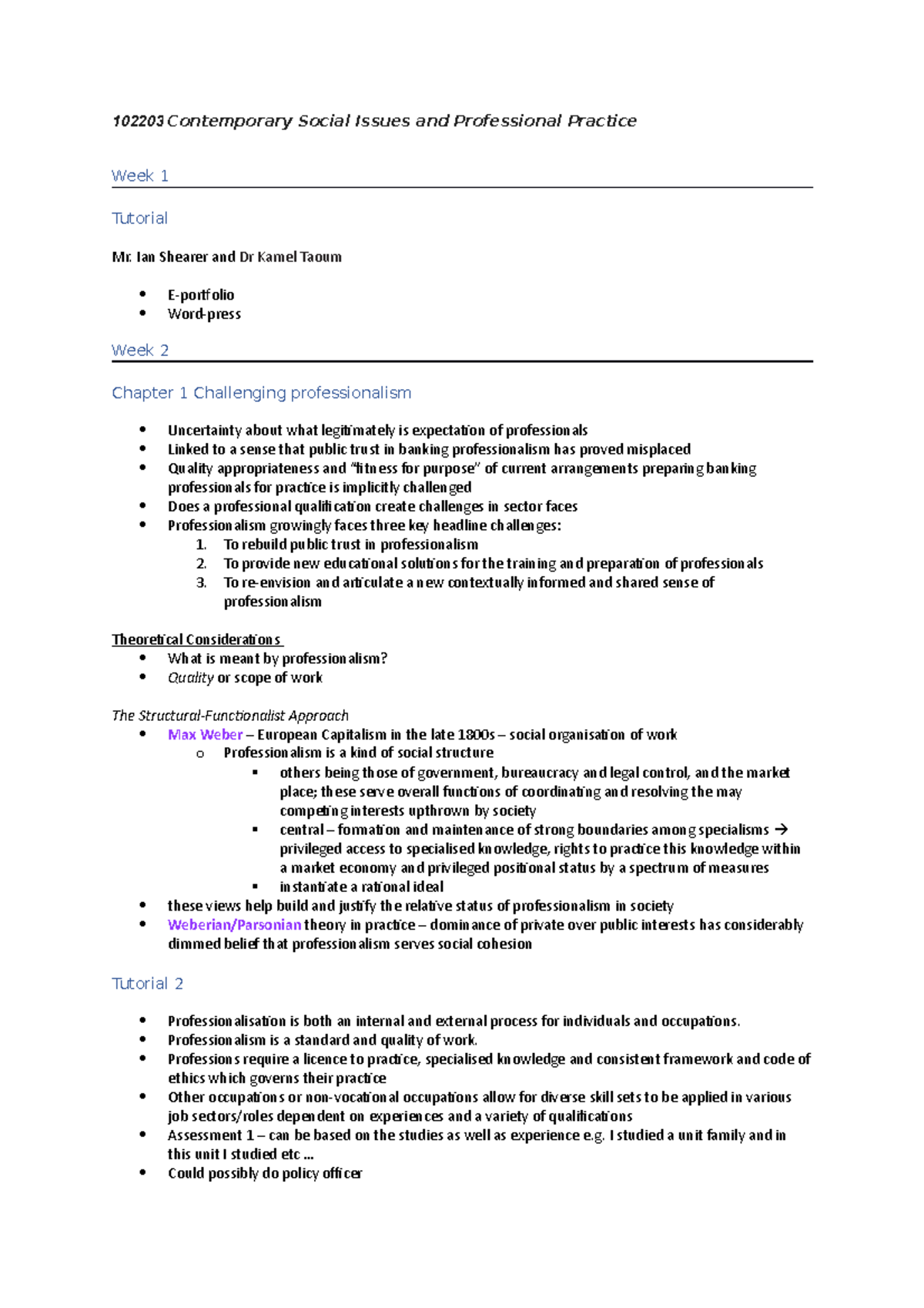 Contemporary Social Issues and Professional Practice - Ian Shearer and ...