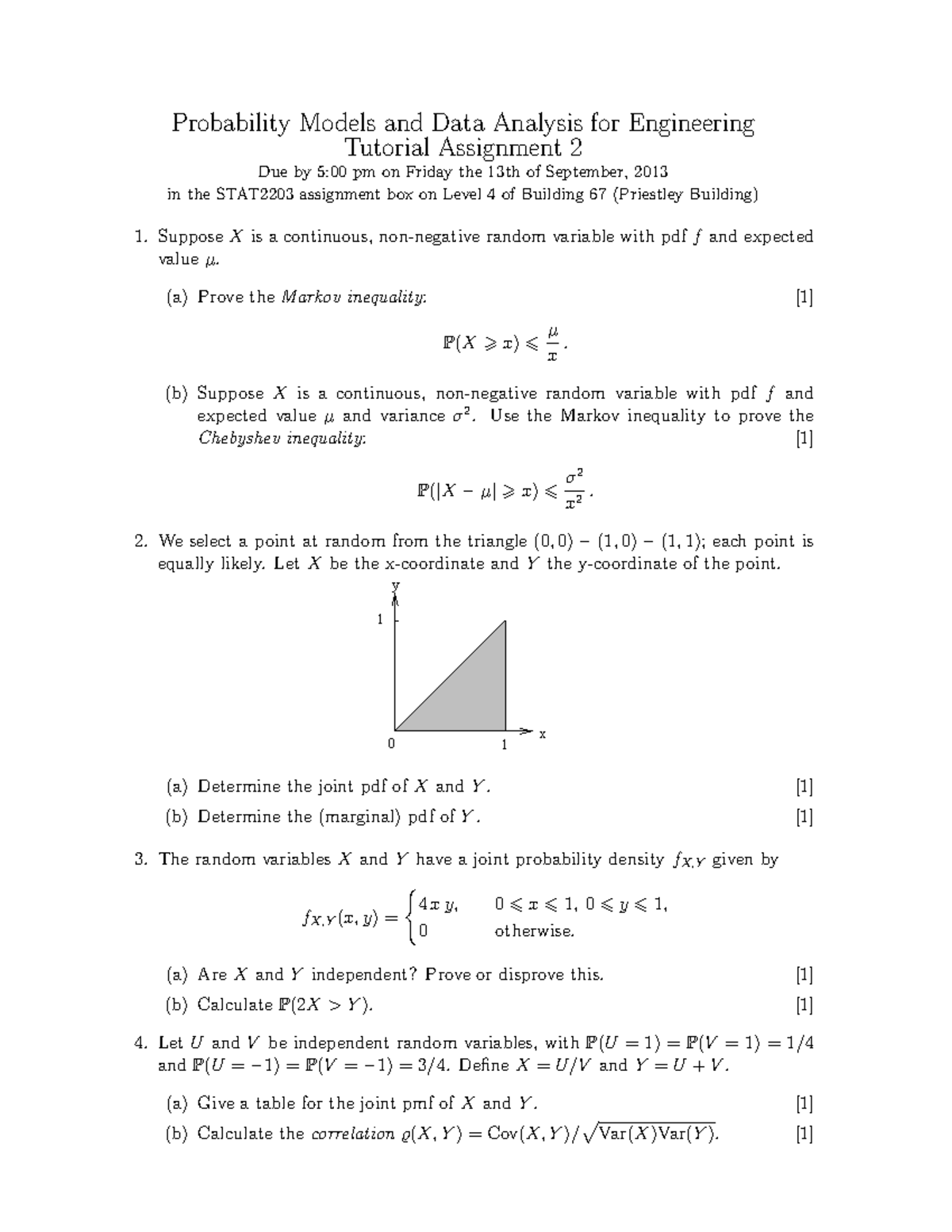 Seminar assignments Probability Models and Data Analysis for ...
