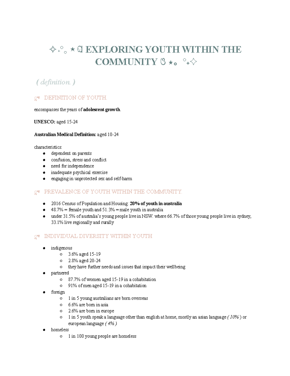 ( category a ) youth - ₊°。⋆ ଘ EXPLORING YOUTH WITHIN THE COMMUNITY ଓ ⋆ ...