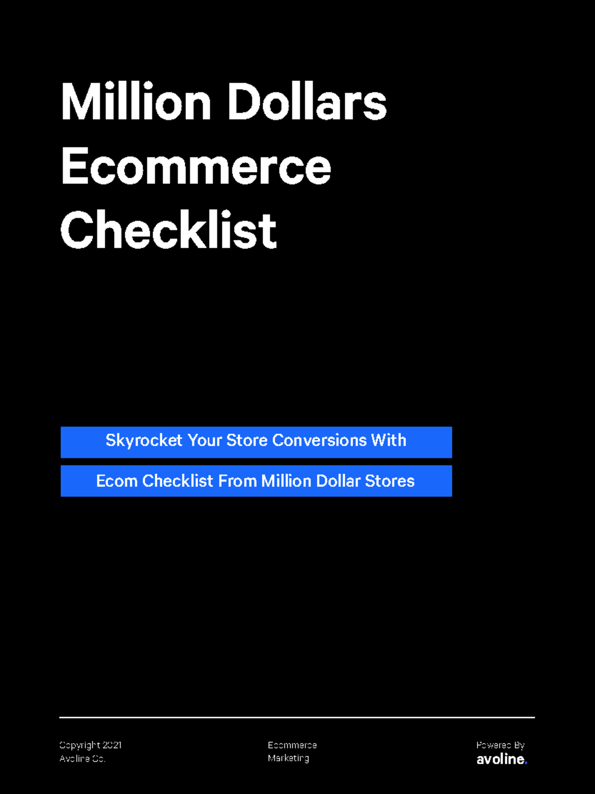 Ecom Checklist - Rhcd - Million Dollars Ecommerce Checklist Skyrocket Your Store Conversions ...