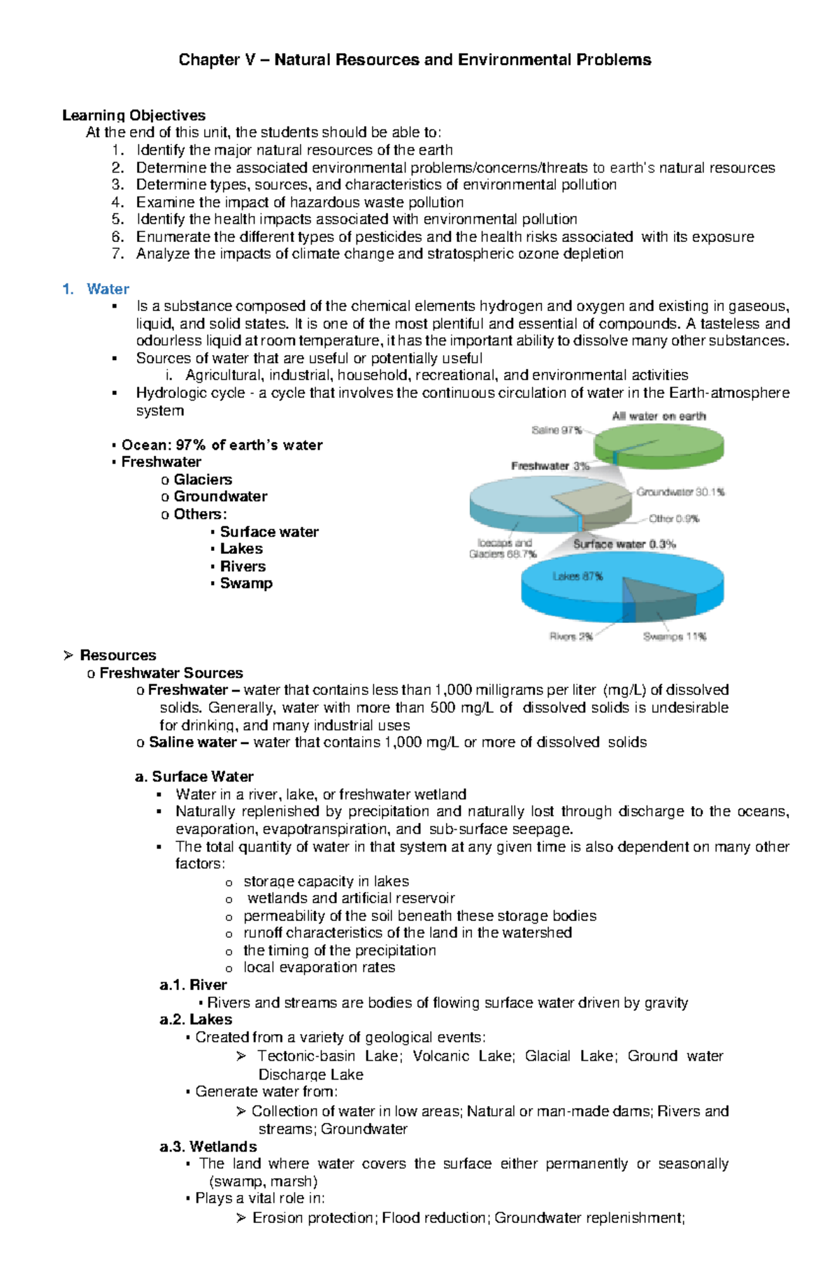 Chapter 5 Natural Resources - Chapter V – Natural Resources and ...