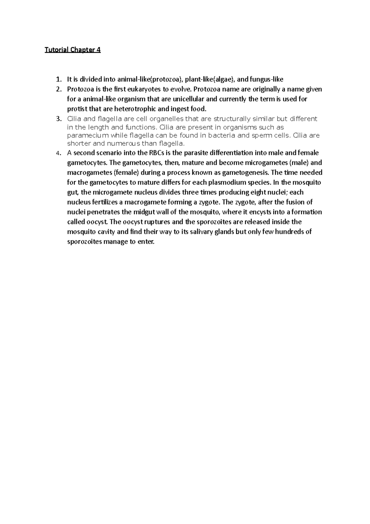 Tutorial Chapter 4 - Thank you - Tutorial Chapter 4 It is divided into animal-like(protozoa ...
