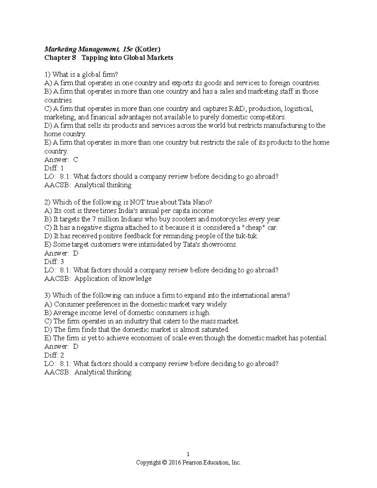 Chapter 8 - Marketing mangement 15th edition - Marketing Management ...