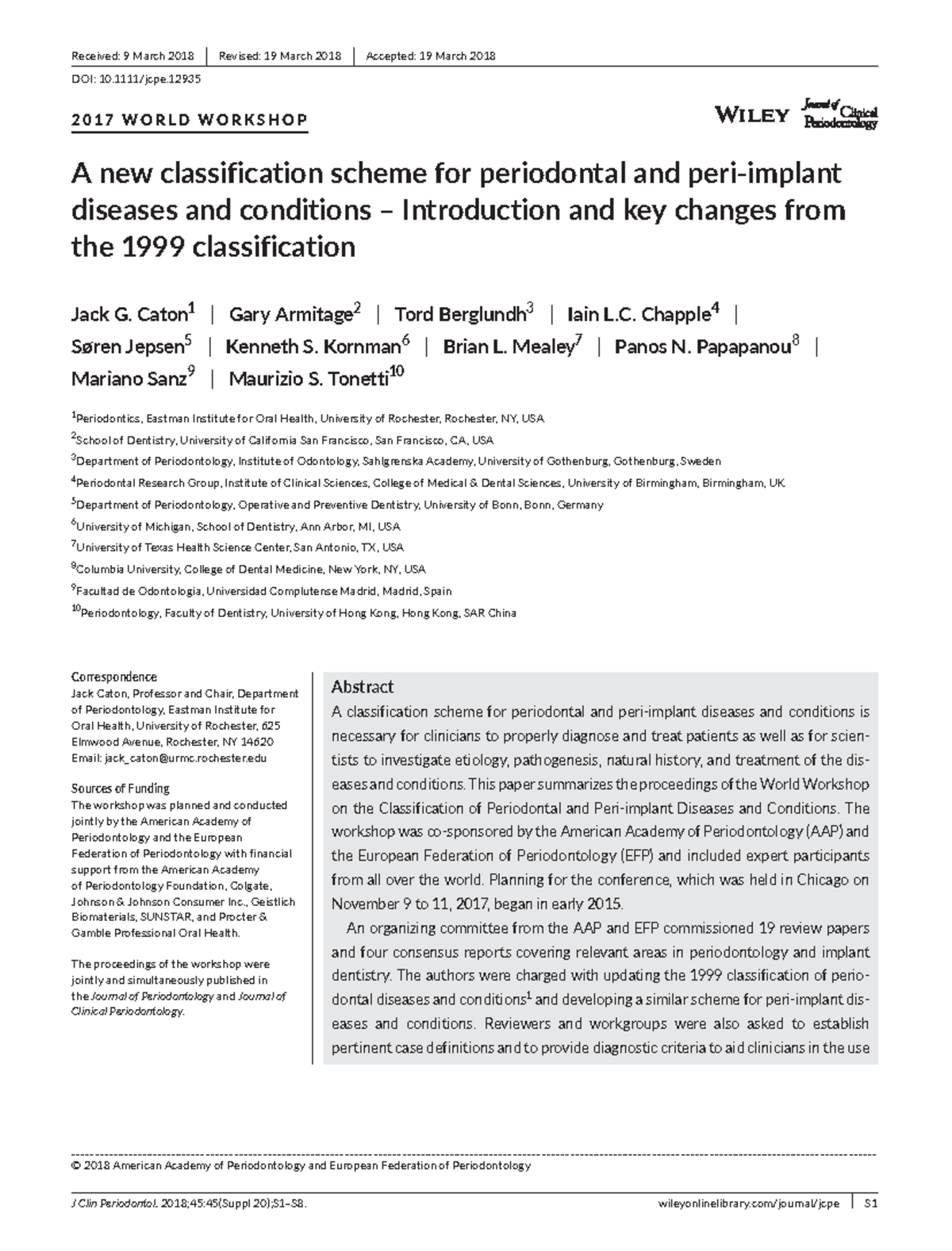 Caton et al-2018-Journal of Clinical Periodontology - J Clin ...