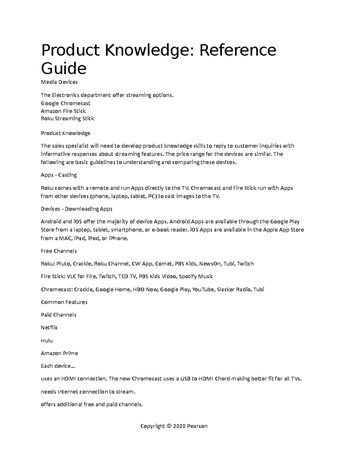 W02 exam chap data - Grade 100/100 - Product Knowledge: Reference Guide ...